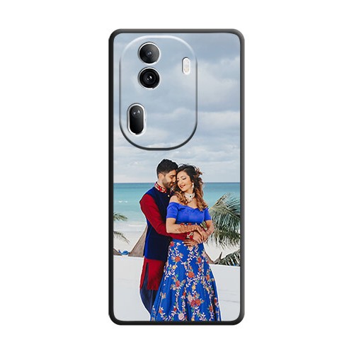 Buy Full Single Pic Upload On Space Black Personalized Soft Matte Phone Covers - Reno 11 Pro 5G