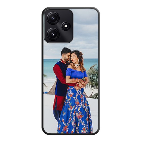 Buy Full Single Pic Upload On Space Black Personalized Soft Matte Phone Covers - Poco M6 Pro 5G