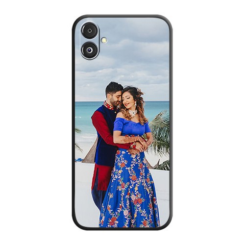 Buy Full Single Pic Upload On Space Black Personalized Soft Matte Phone Covers - Galaxy F14 5G