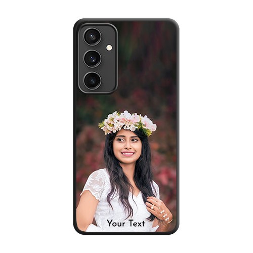 Buy Full Single Pic Upload With Text On Space Black Personalized Soft Matte Phone Covers ...