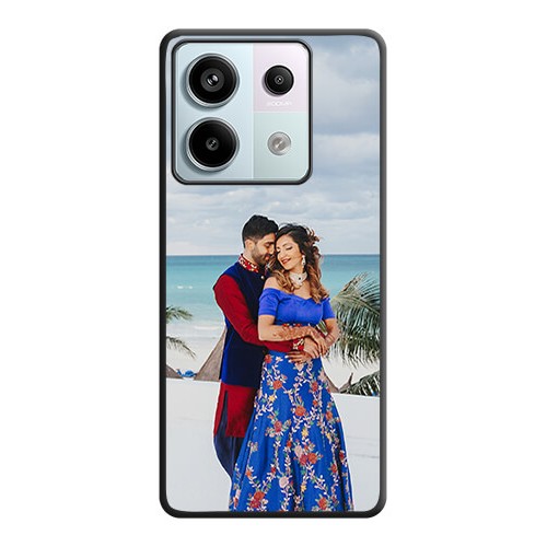 Buy Full Single Pic Upload On Space Black Personalized Soft Matte Phone Covers - Redmi Note 13 ...