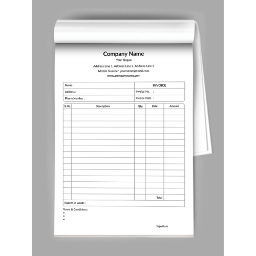 Professional Bill Book Design