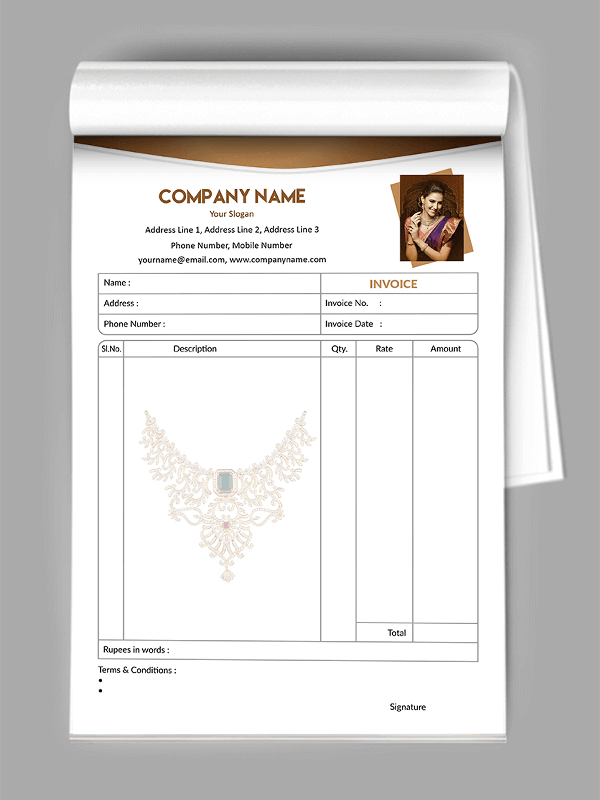 Bill Book Invoice Designs
