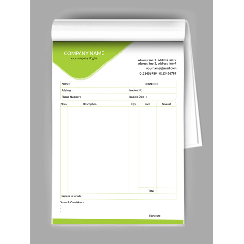 professional Bill Book Design