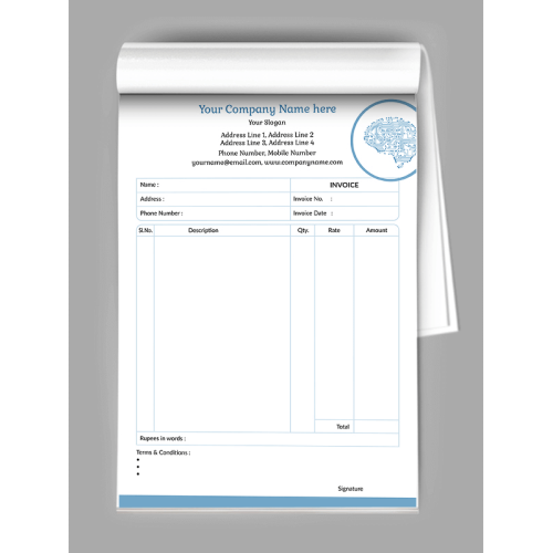 Computer Spare parts Bill Book Design