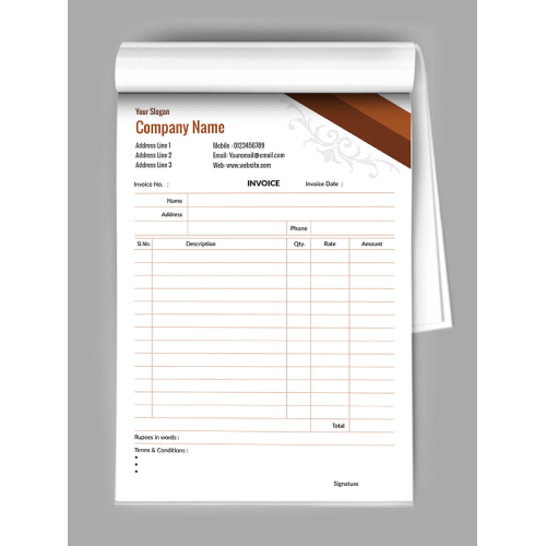 Abstract Bill Book Design