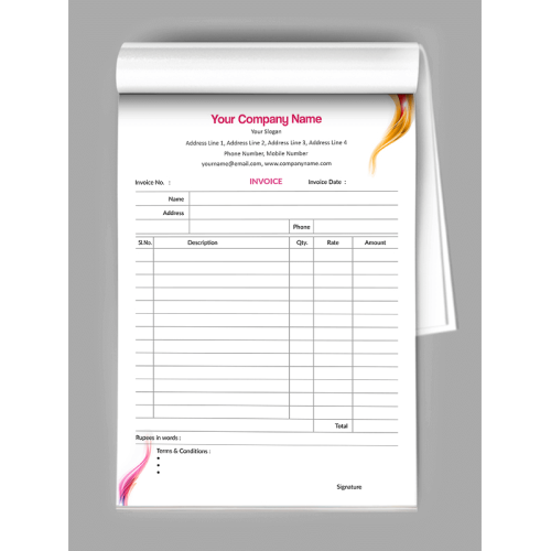 Abstract Bill Book Design