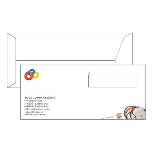Electrical shop Envelope Design