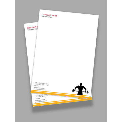 Fittness Letterhead Design Samples Page 2 | Sports Letterhead Vector