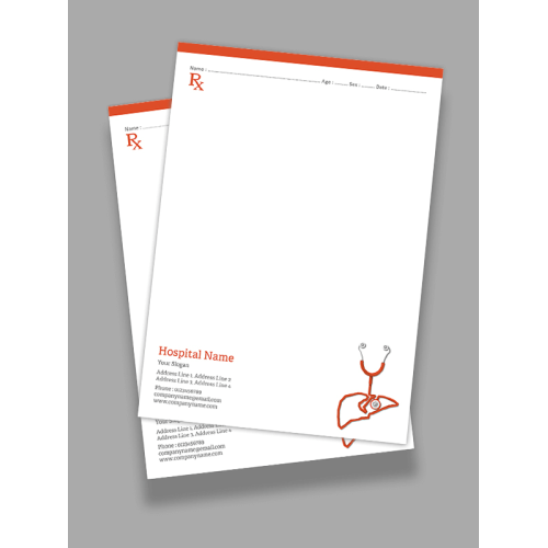 Simple Monocolor Prescription Pad Design