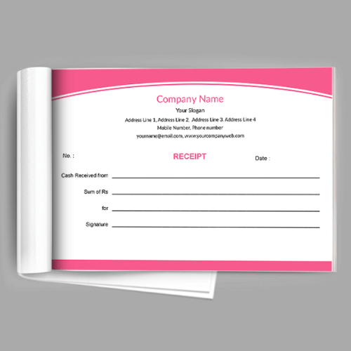 Premium Pink Color Receipt Design