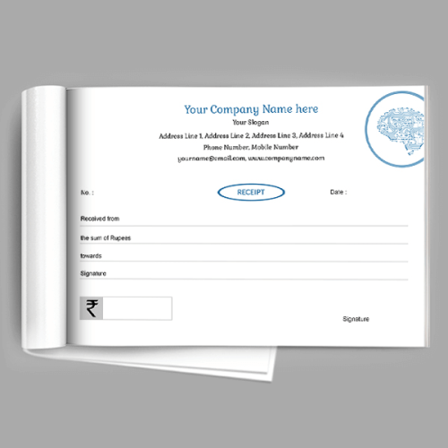 Computer Spare parts Receipt Design