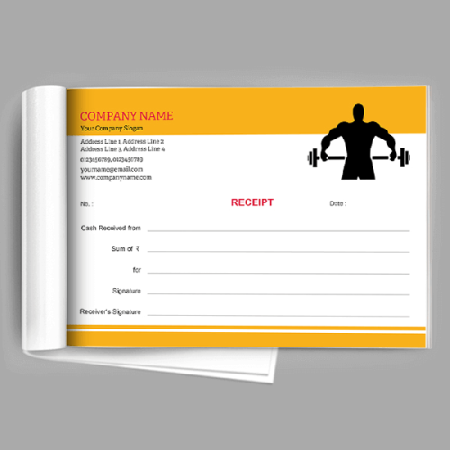Gym Receipt Book