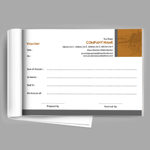 Grey Voucher Book