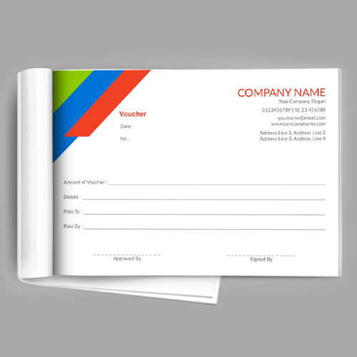 Colorful Voucher Book