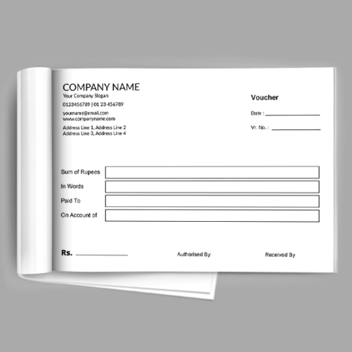 Creamish Voucher Book