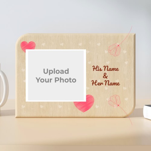 Buy Couple Heart Pattern Landscape Style Design Landscape Wooden Photo ...